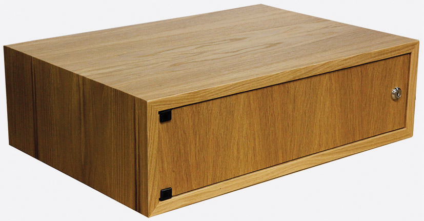 CANFORD ES4154004/O CAISSON RACK A POSER 4U, porte pleine, prof.40mm, chêne